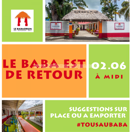 Le Babaorum • Restaurants - Où Manger - Tourisme • Belle Martinique